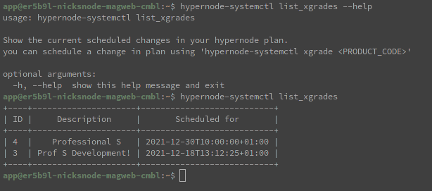 Release 8286: Scheduled up and downgrading your Hypernode is available on the Control Panel ...